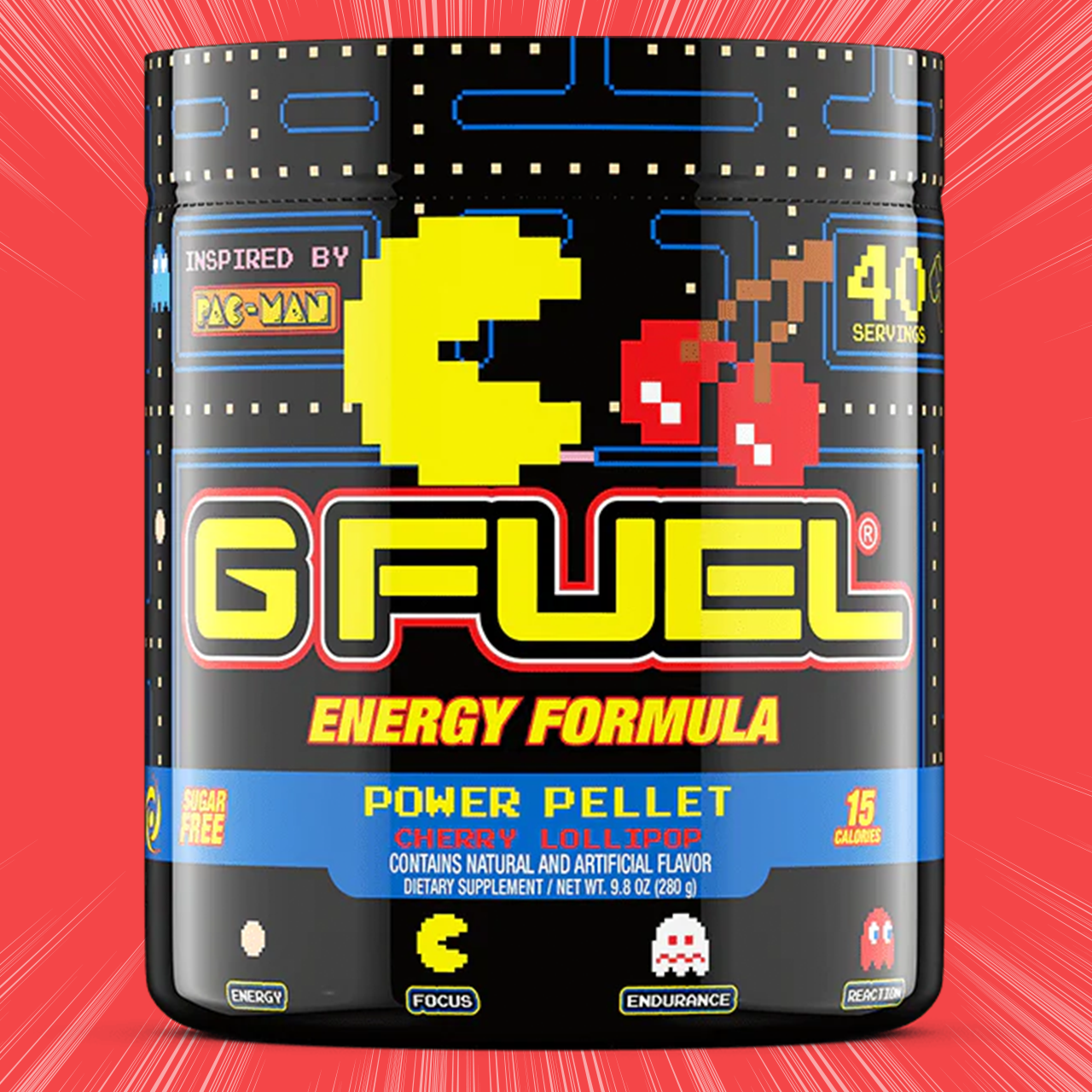 G FUEL x Pac Man Power Pellet (40 serv) – Multisupps